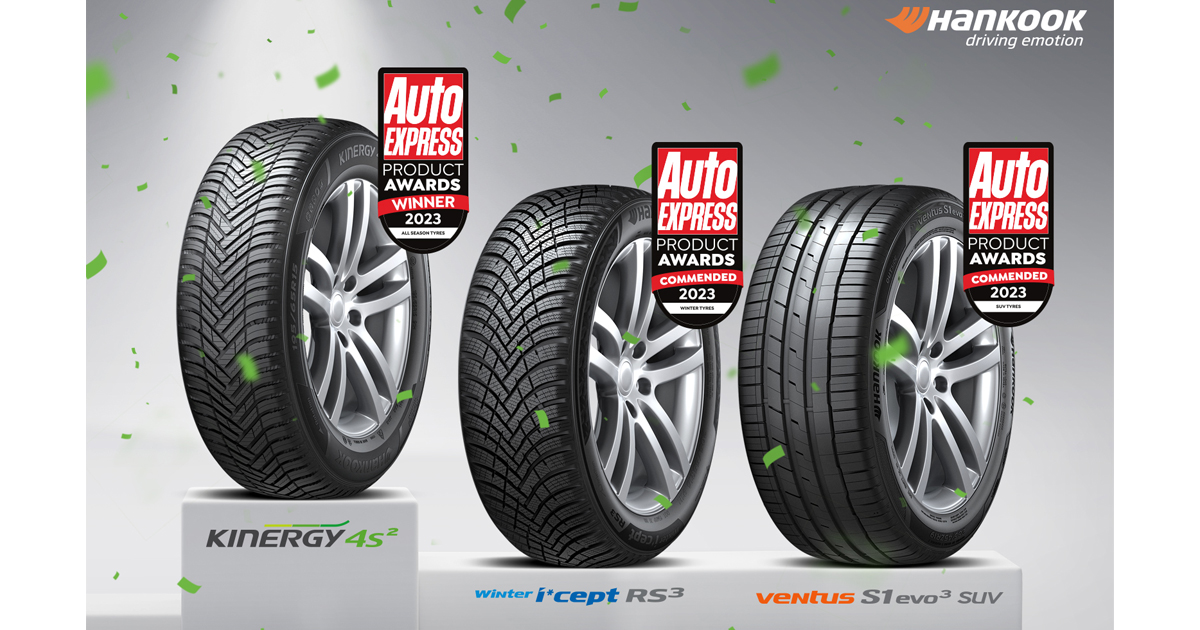 韩泰轮胎在《Auto Express》年度产品评选获得三个大奖