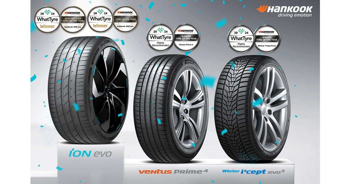 Hankook Tire iON evo named as WhatTyre Tire of the Year 2024